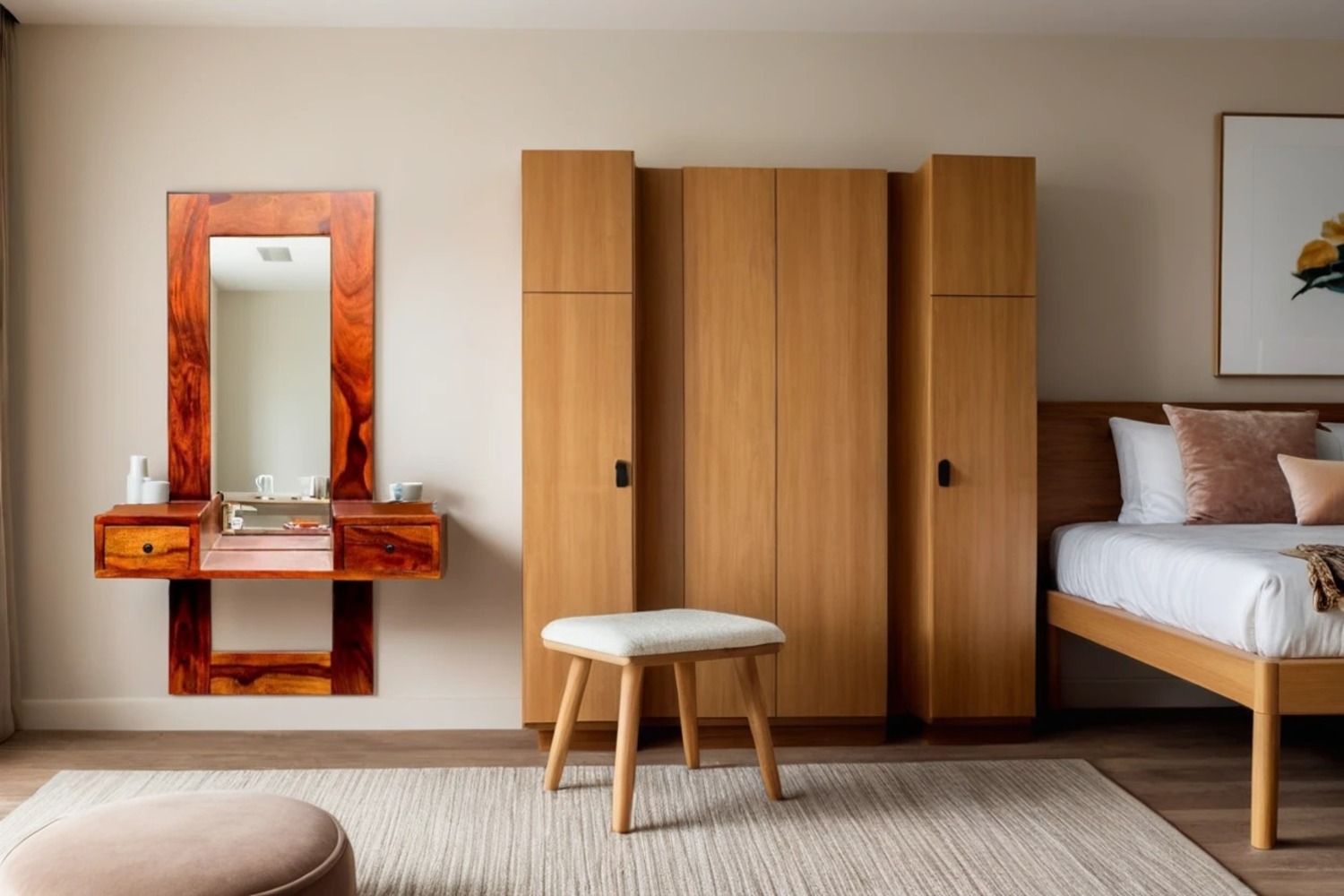 Buy Wall hanging two drawers mirror dressing table | Bed Room, Dressing ...